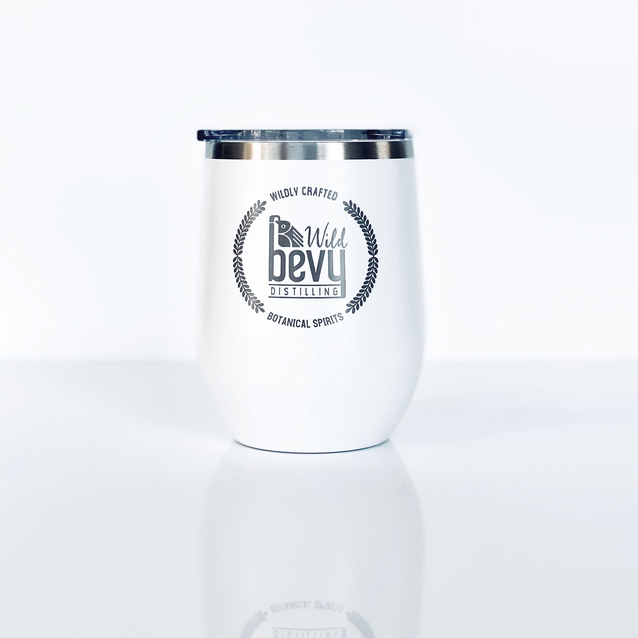 White Tumbler 12oz – Wild Bevy Distilling