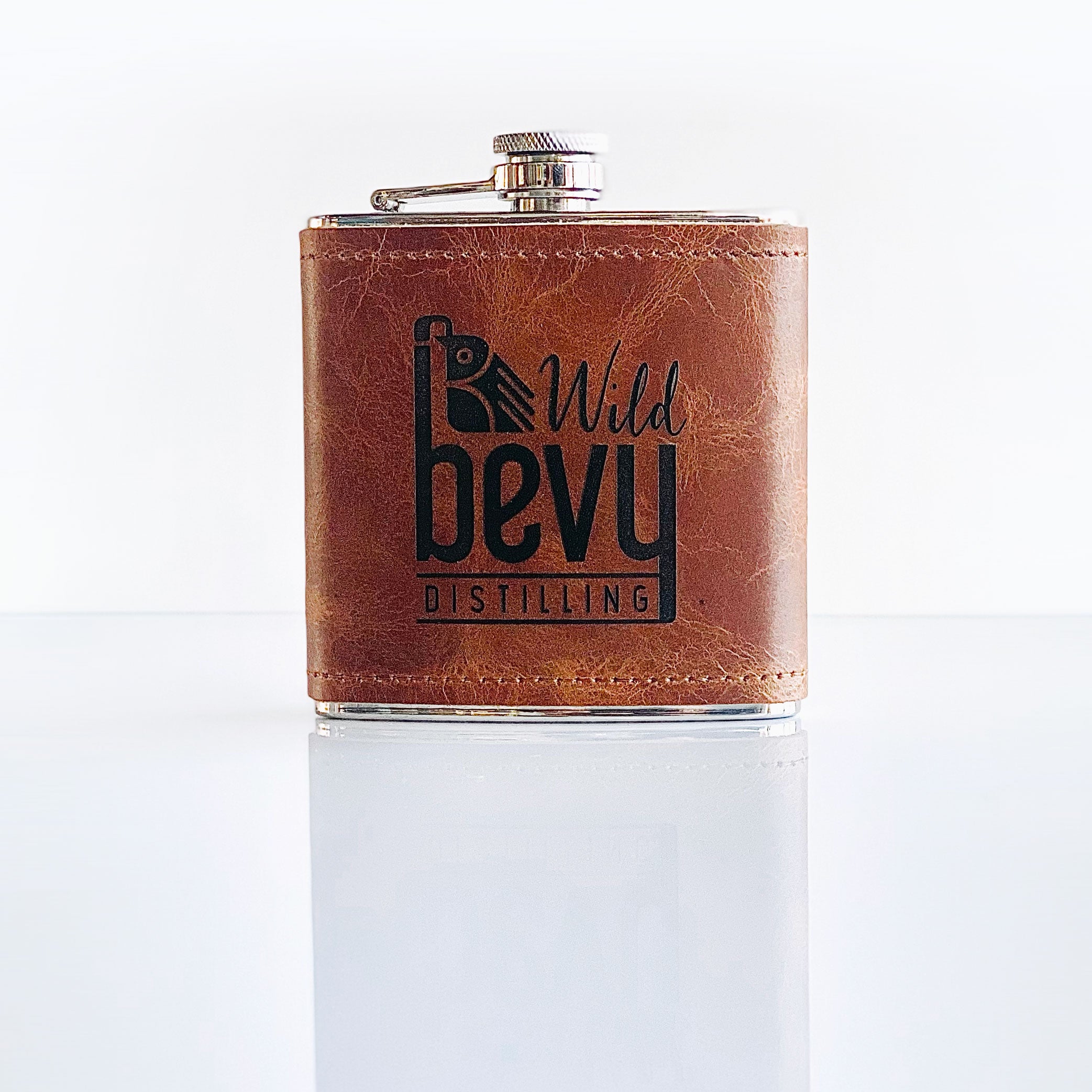 Aged Leather Flask 6oz – Wild Bevy Distilling